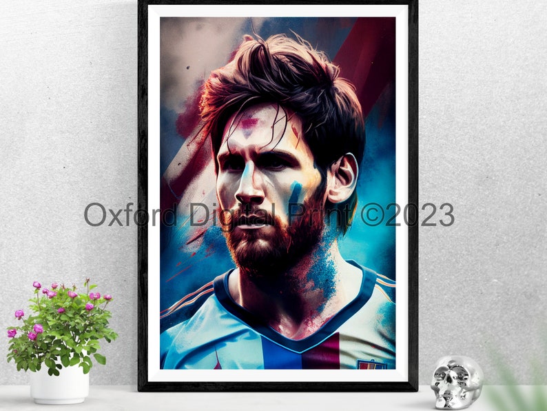 Lionel Messi Printable Pop-art Portrait | Wall Art | Funky Pop-art ...