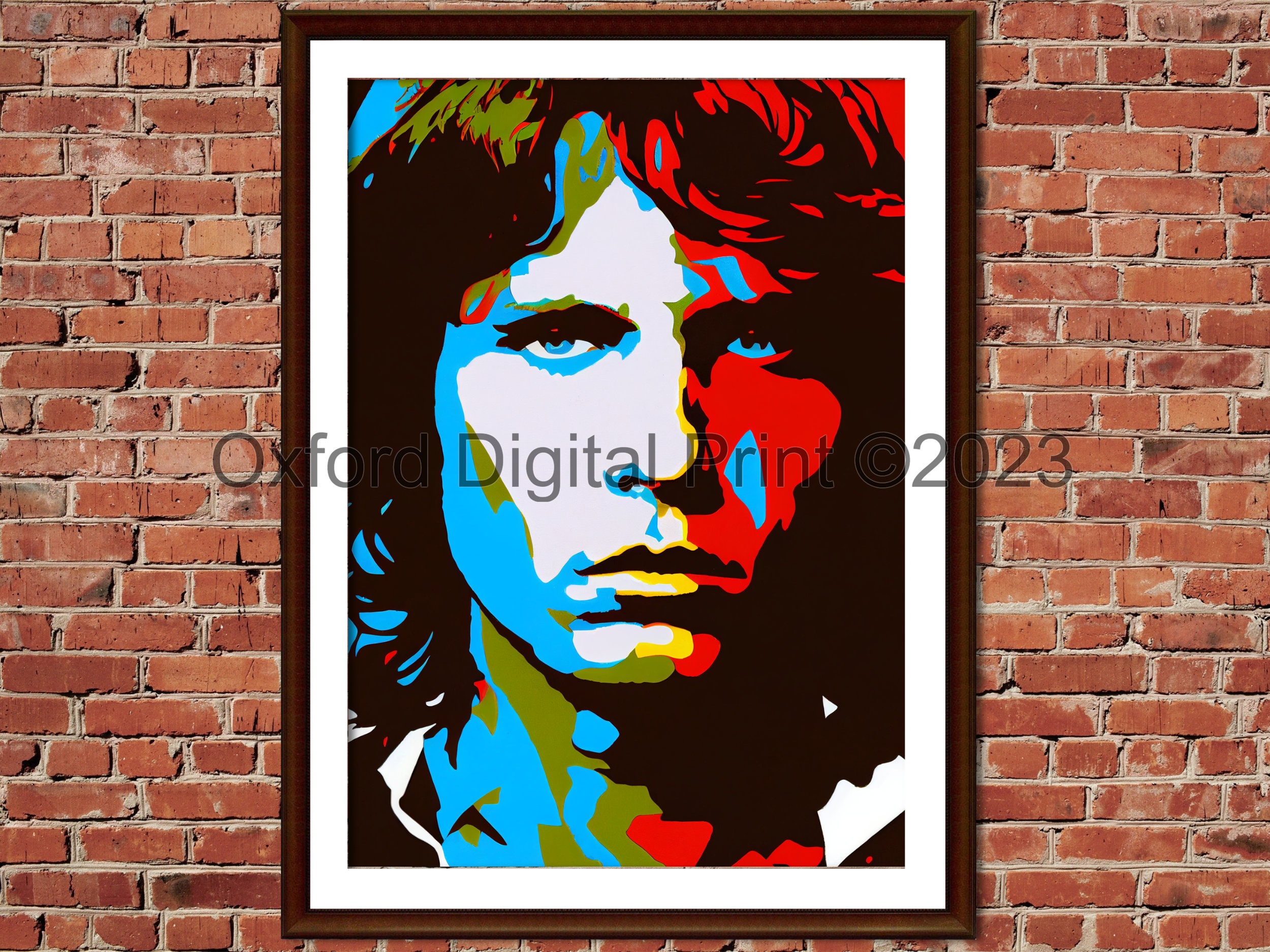 Jim Morrison Printable Pop-art Portrait Wall Art Funky Pop-art Poster ...