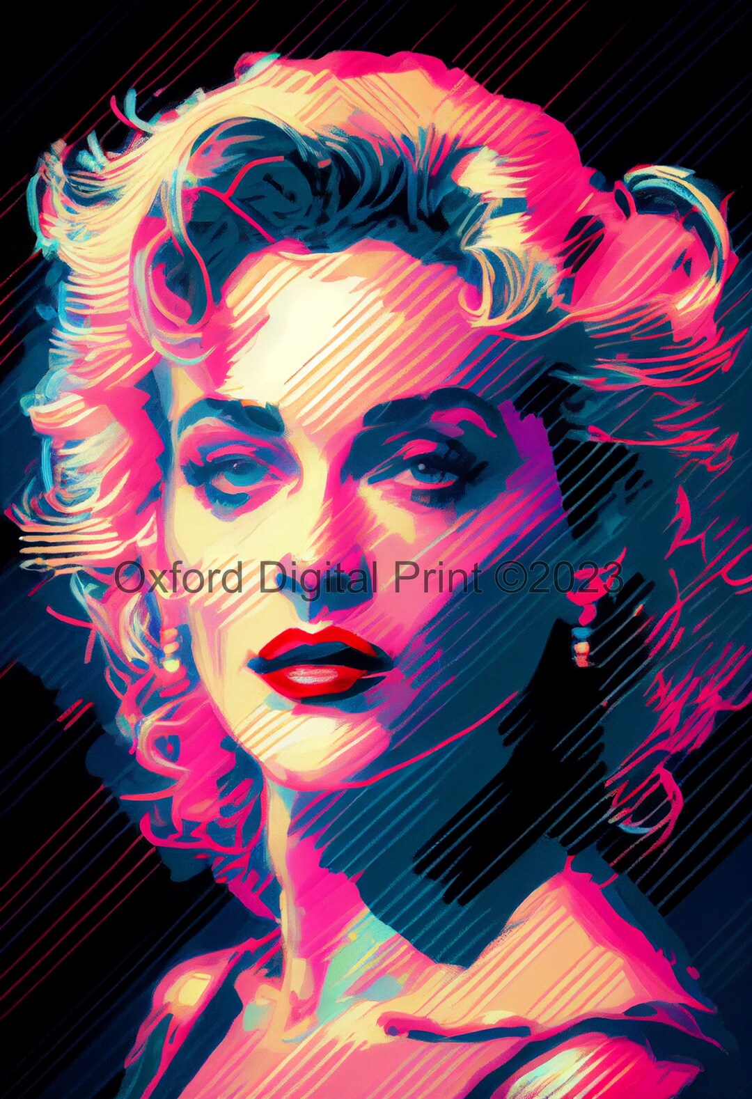 Madonna Printable Pop-art Portrait | Wall Art | Funky Pop-art Poster ...