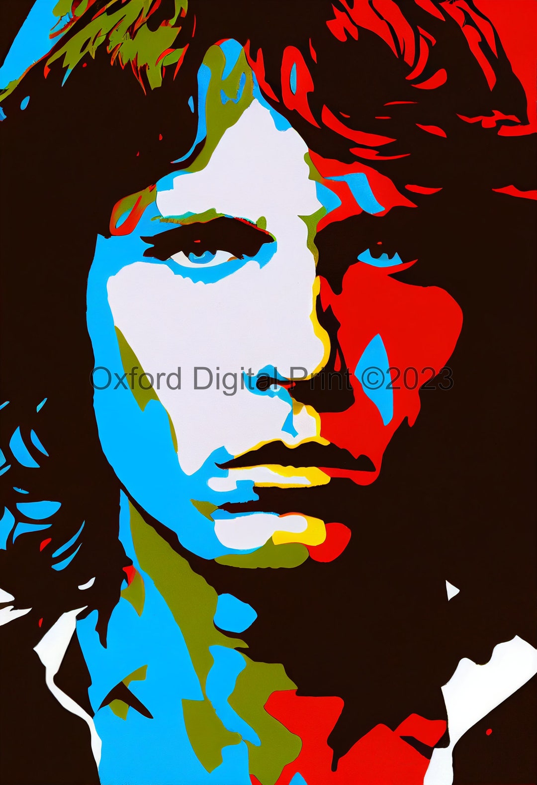 Jim Morrison Printable Pop-art Portrait | Wall Art | Funky Pop-art ...