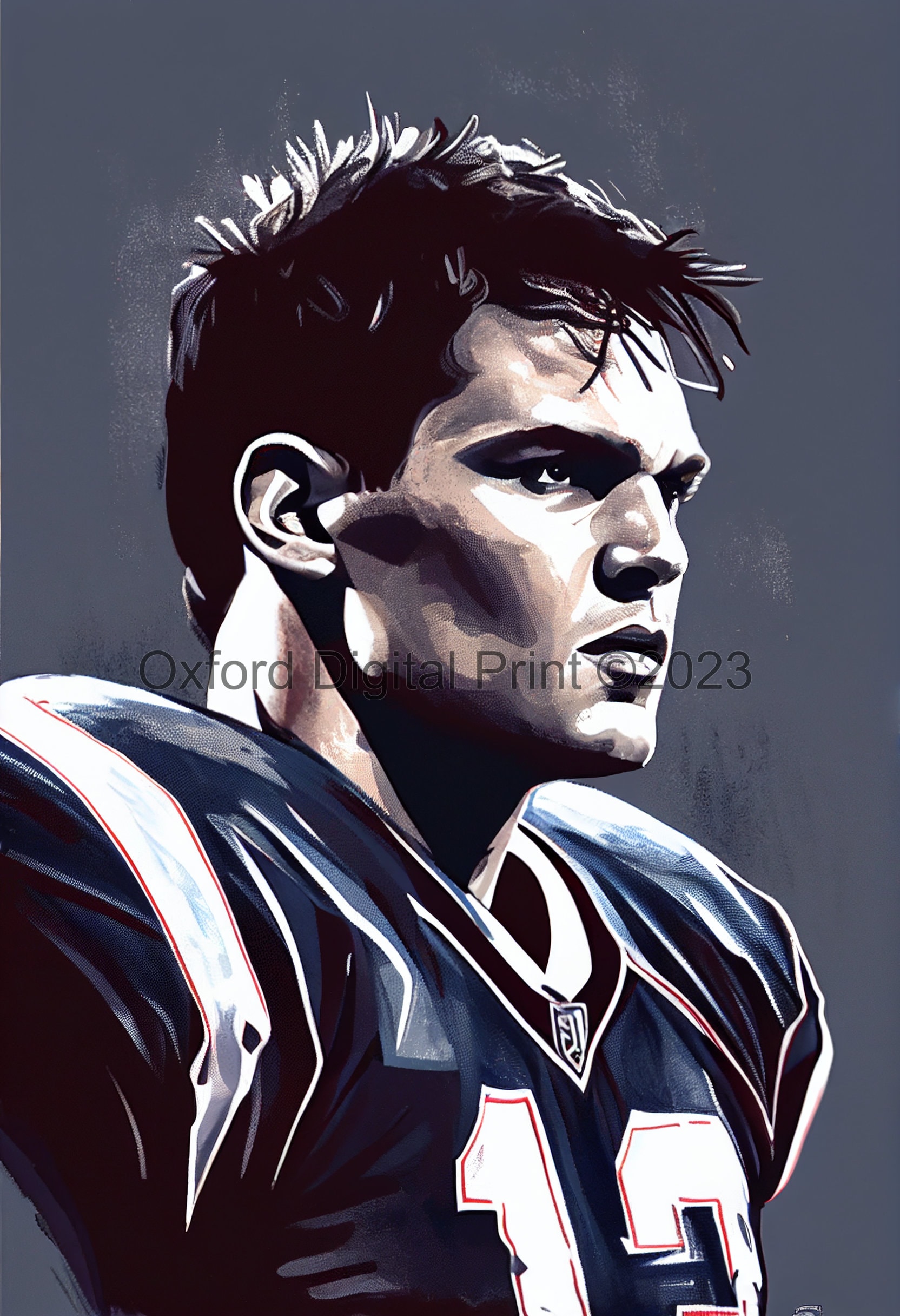 Tom Brady Printable Pop-art Portrait | Wall Art | Funky Pop-art Poster ...