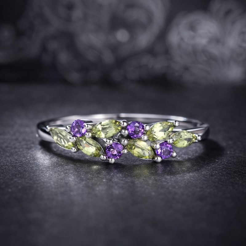 Floral Gemstone Rings - Etsy