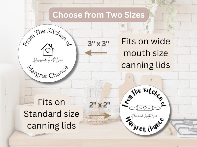 Custom Canning Labels Homemade With Love Mason Jar Personalized ...