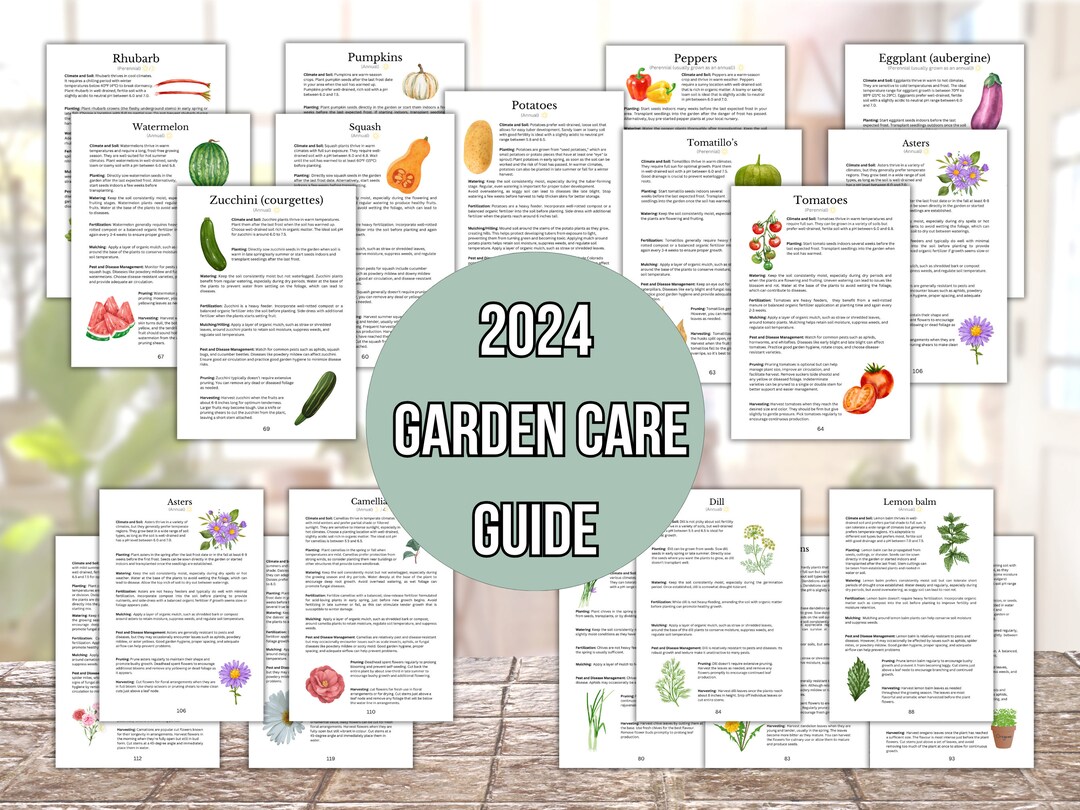 Garden Care Cheatsheet Homestead Garden Book Flower Garden Planner ...
