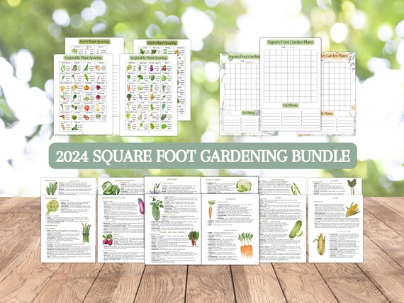 Printable Square Foot Plant Spacing Chart Organic Gardening Printable