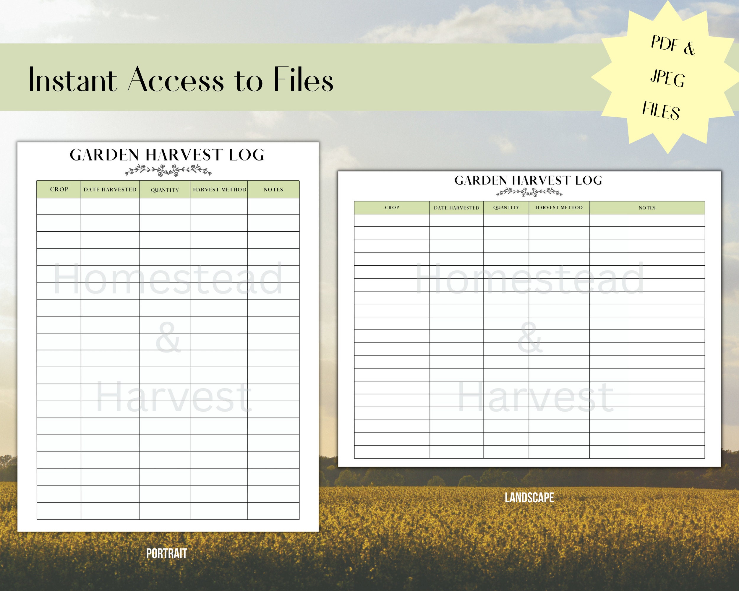 2023 Garden Harvest Tracker Market Gardener Harvest Record Log Self ...