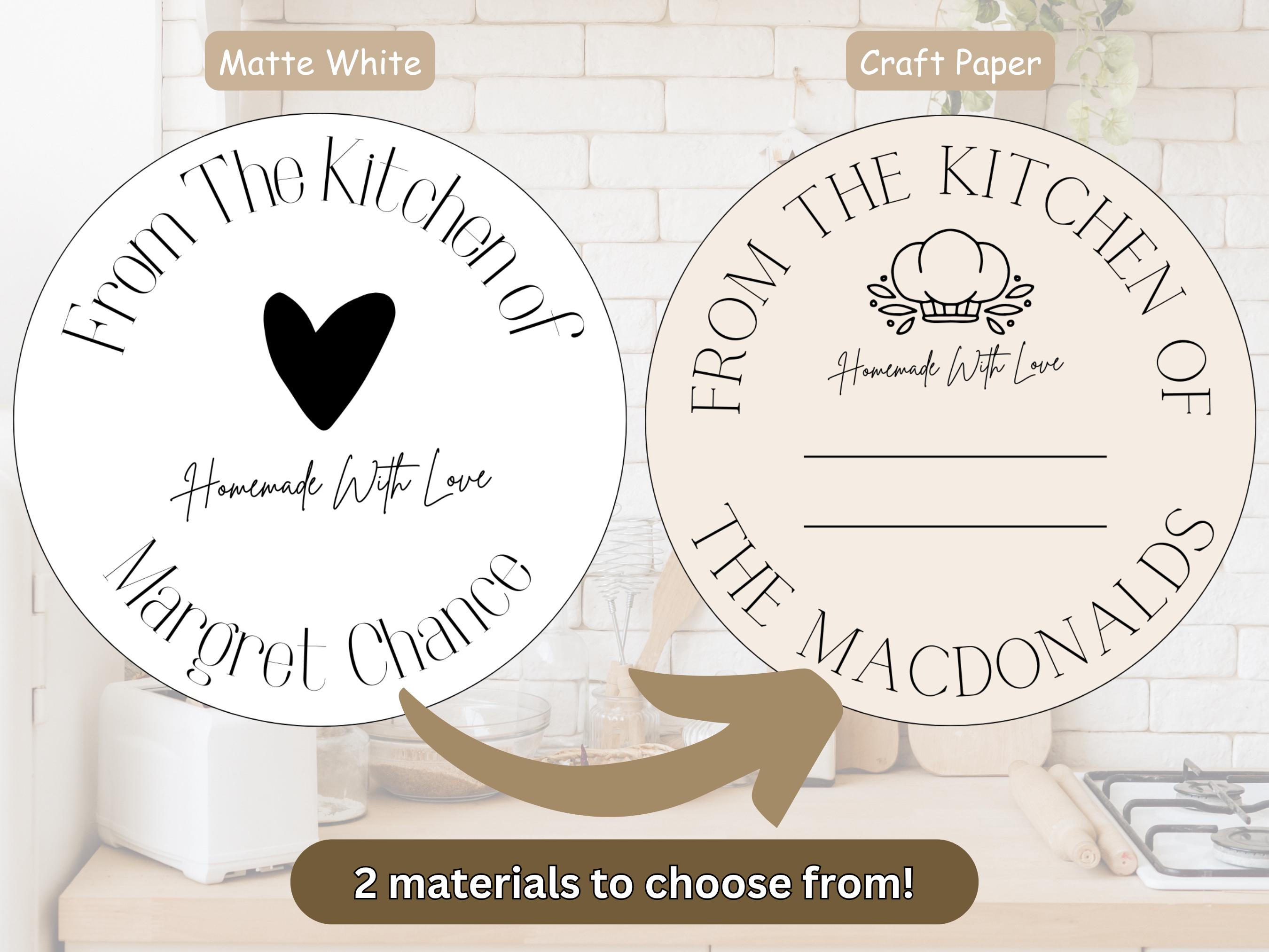 Custom Canning Labels Homemade With Love Mason Jar Personalized ...