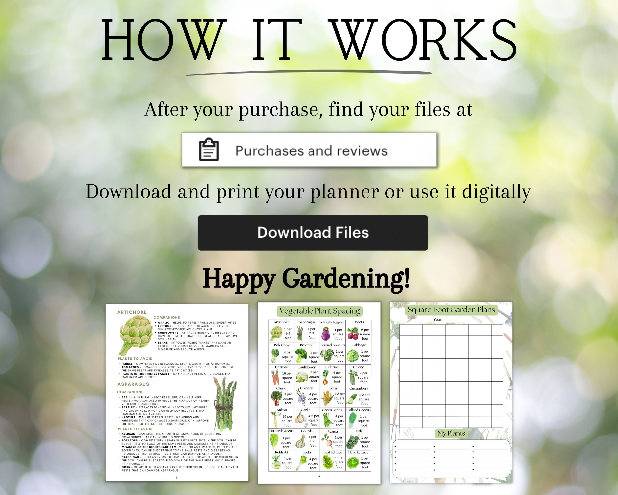 Square Foot Gardening Guide Printable Grid Gardening Planner - Etsy