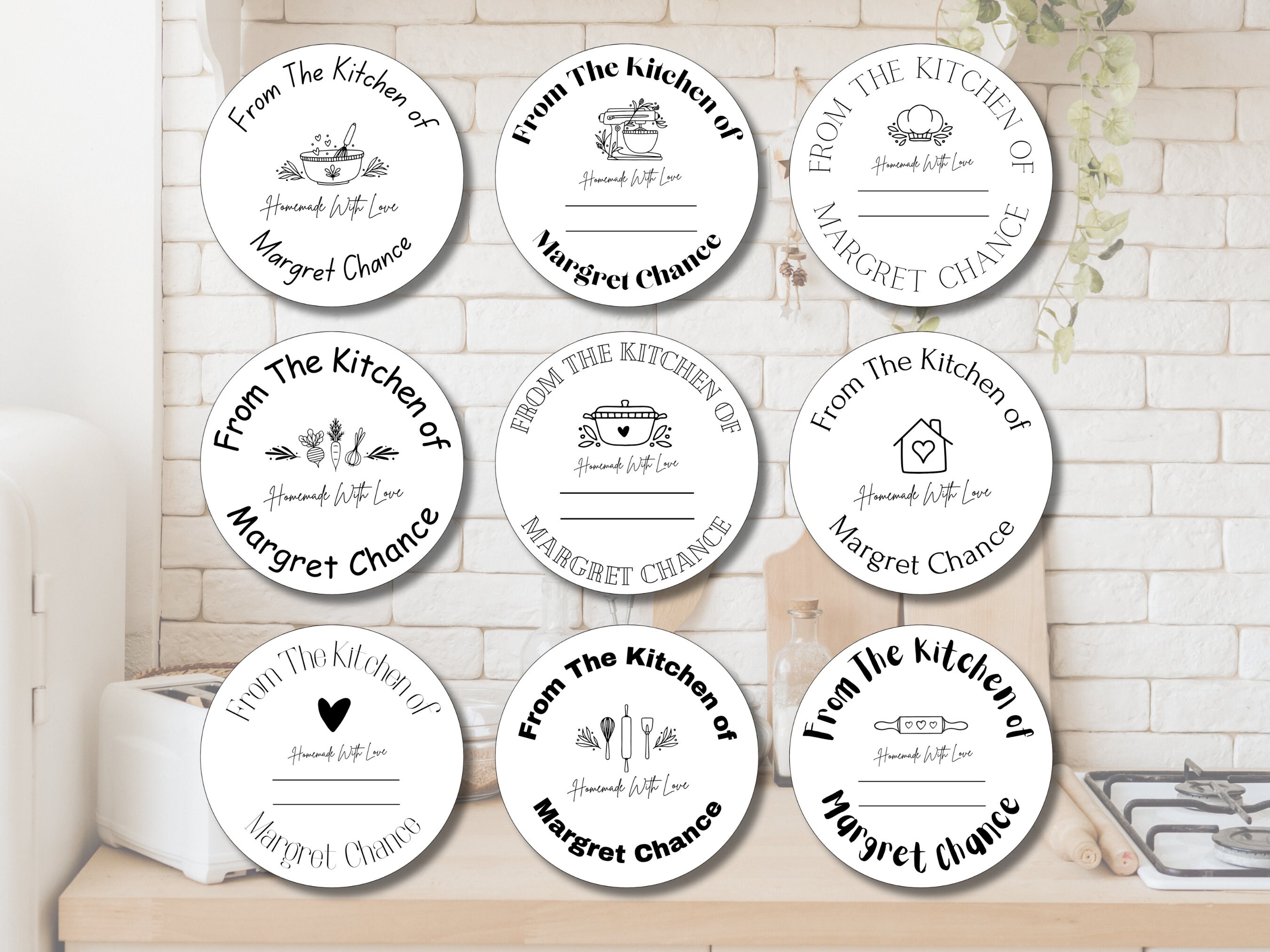 Custom Canning Labels Homemade With Love Mason Jar Personalized ...