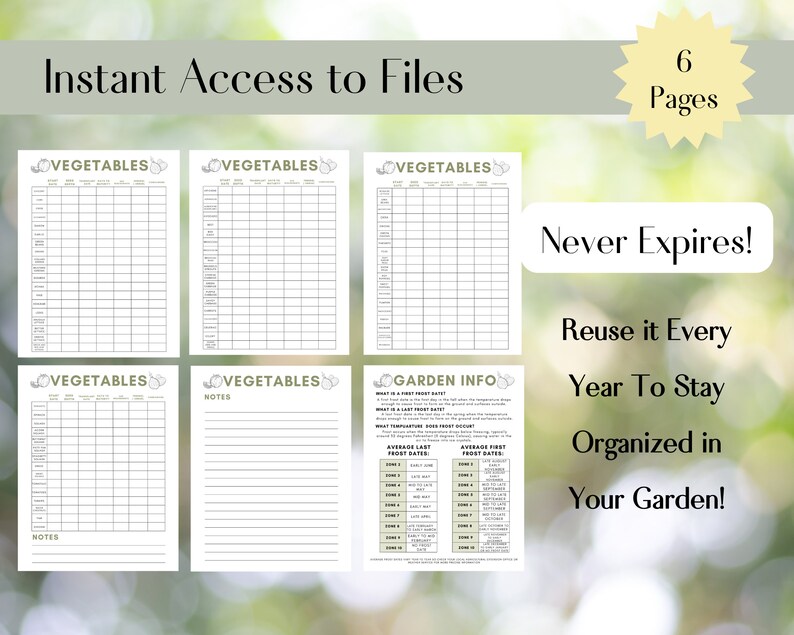 Vegetable Seed Starting Cheat Sheet Guide Veggie Garden Planner ...