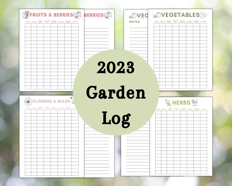 Garden Seed Starting Log Printable Seedling Organizer New - Etsy