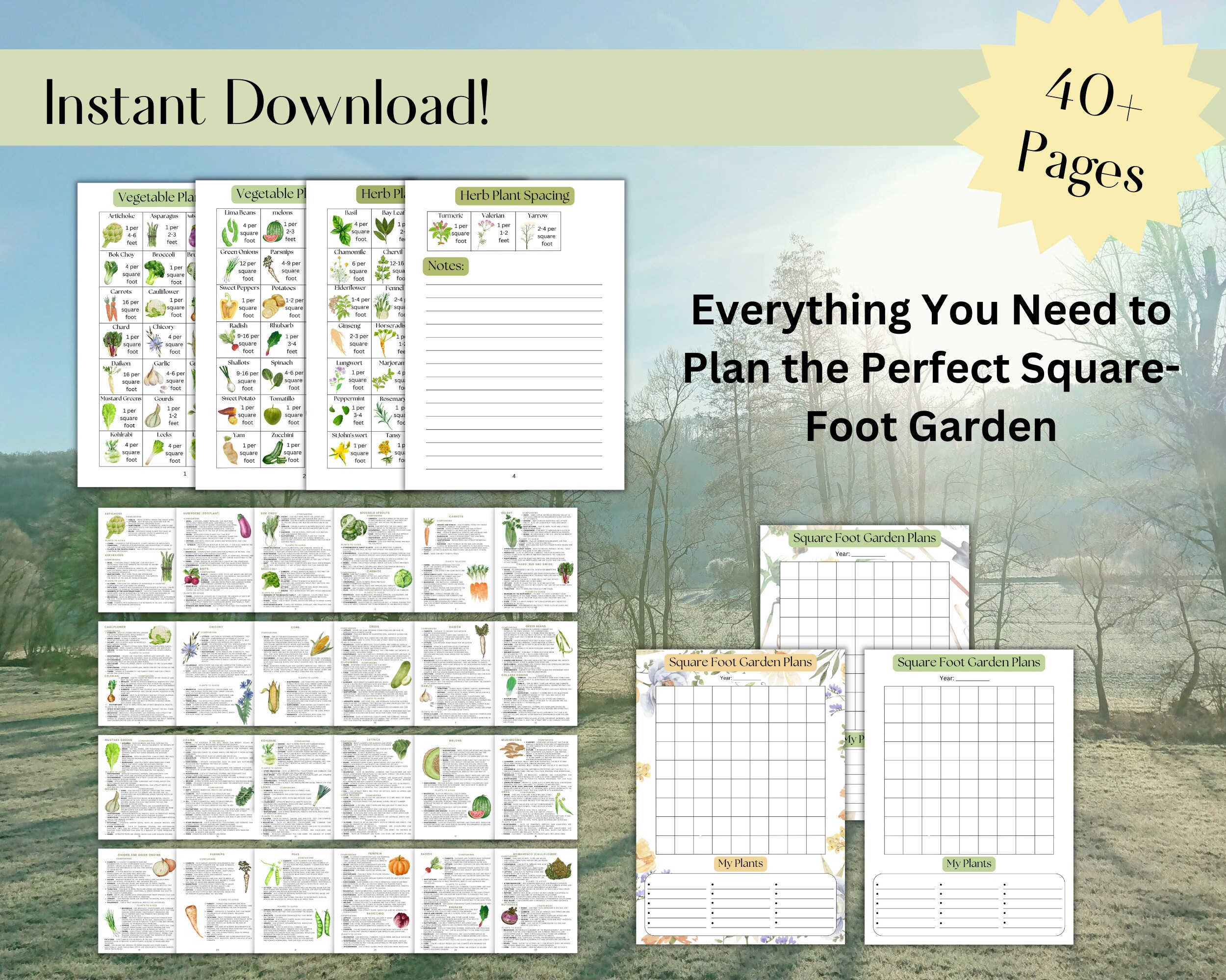 Ultimate Square Foot Gardening Guide Printable Grid Gardening - Etsy ...