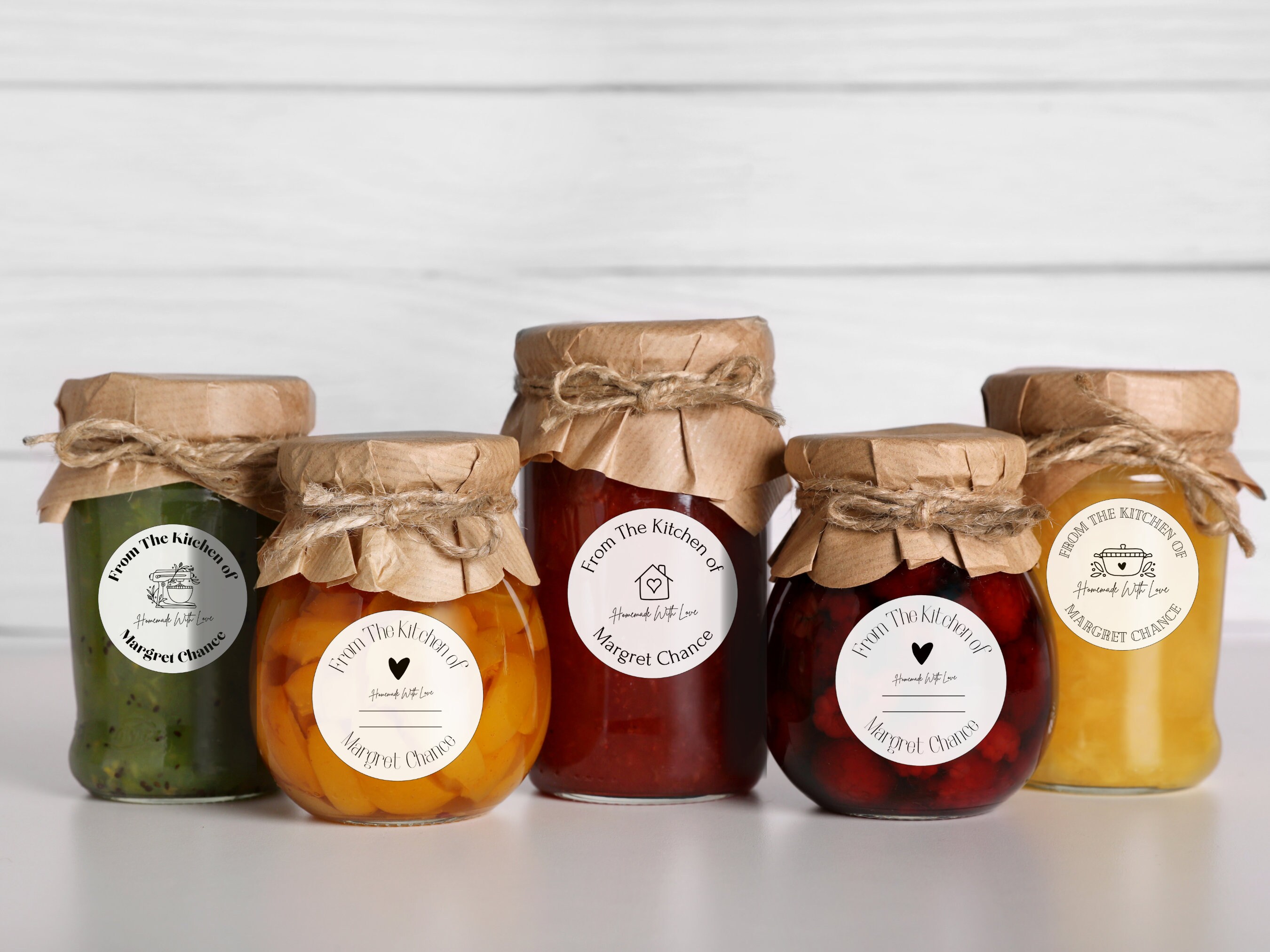 Custom Canning Labels Homemade With Love Mason Jar Personalized ...