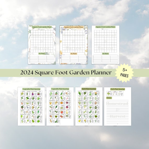 Printable Square Foot Plant Spacing Chart Organic Gardening Printable