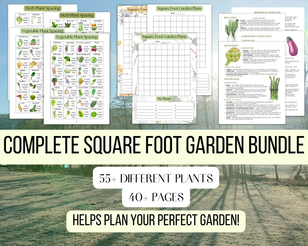 Ultimate Square Foot Gardening Guide Printable Grid Gardening - Etsy UK