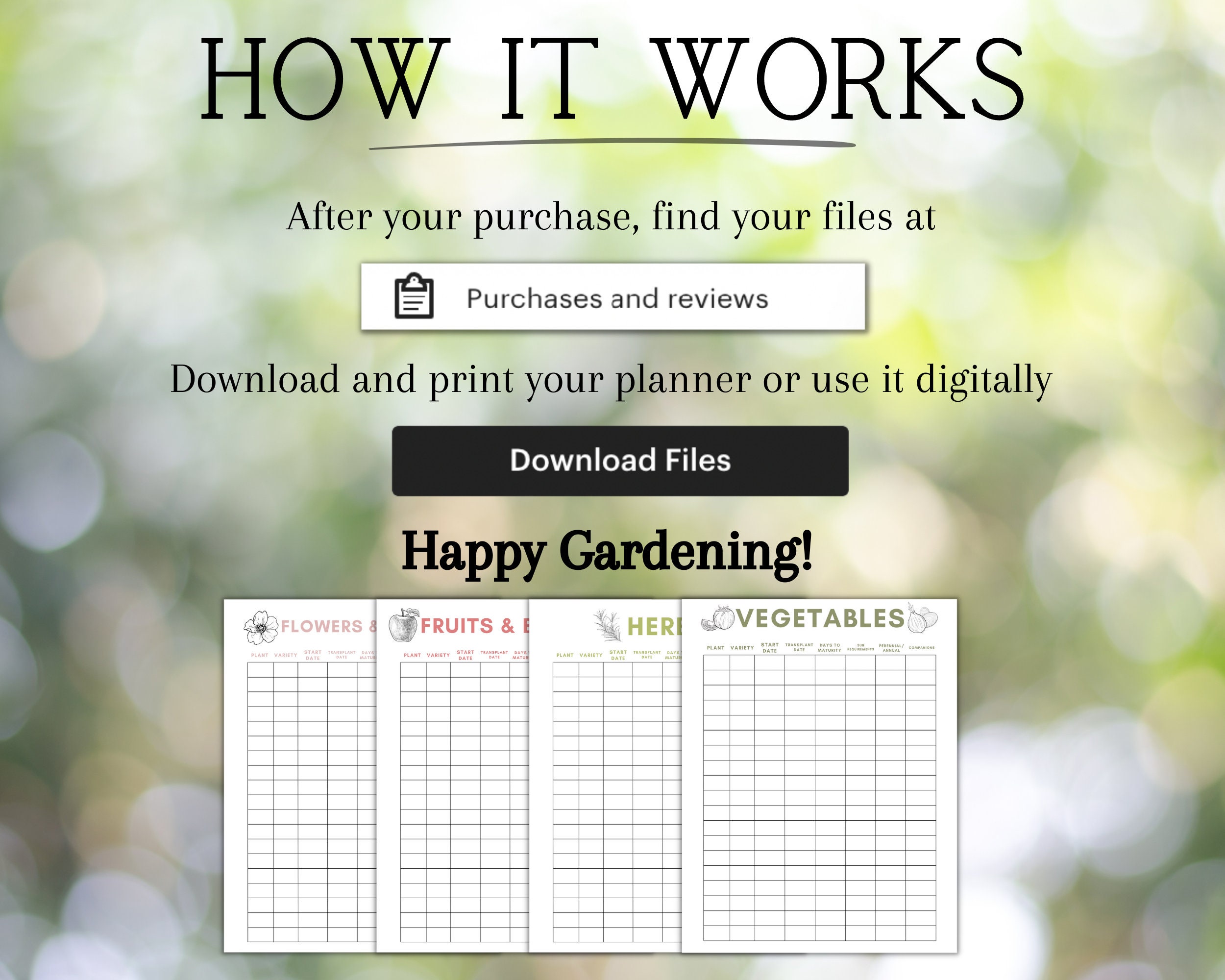 Garden Seed Starting Log Printable Seedling Organizer New Garden ...