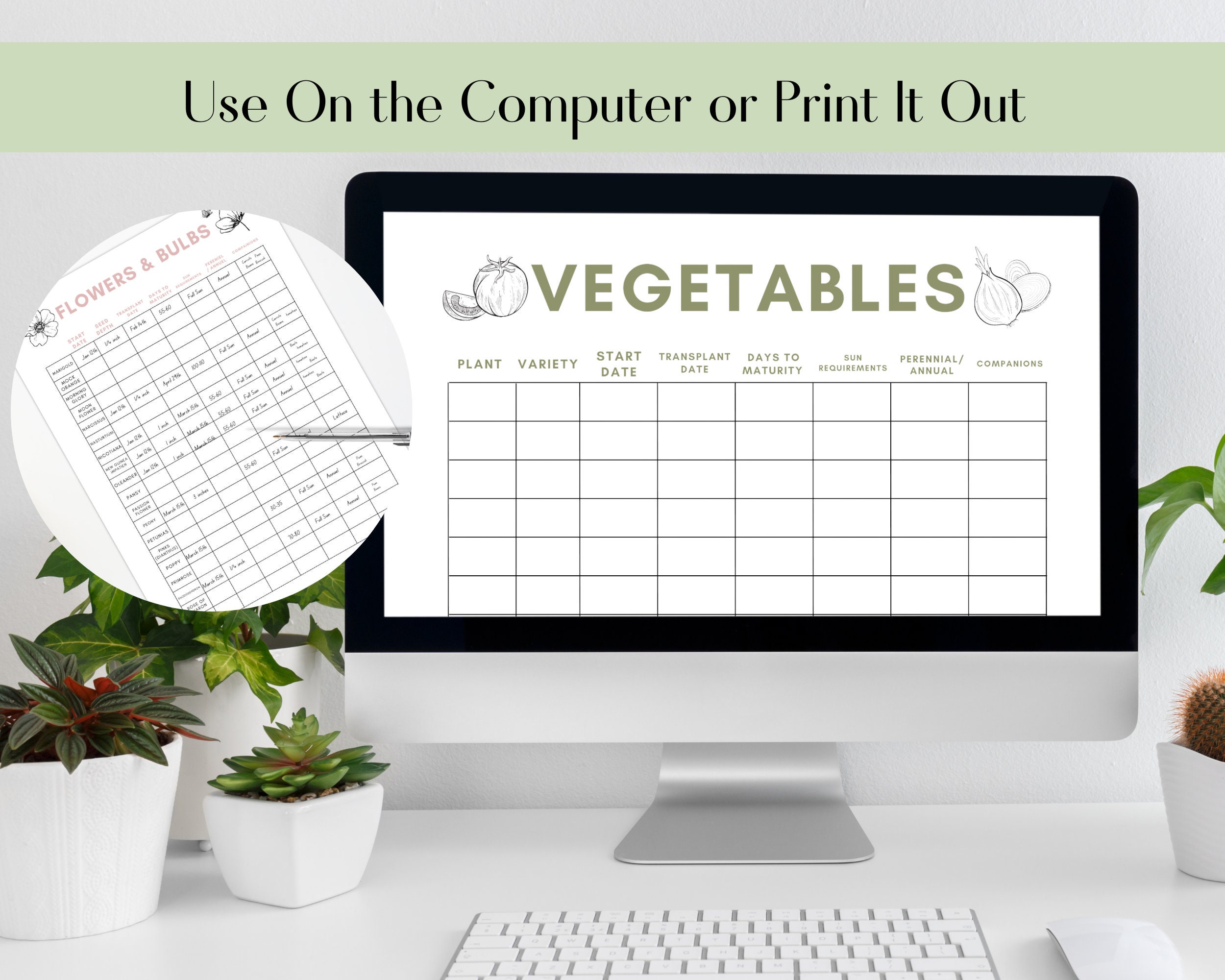 Garden Seed Starting Log Printable Seedling Organizer New Garden ...