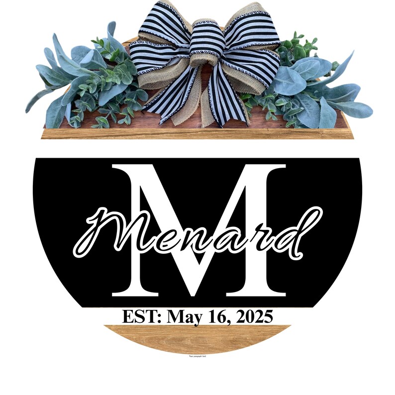 Rustic Round Wood Door Hanger – Multiple Welcome Designs | Custom Porch ...