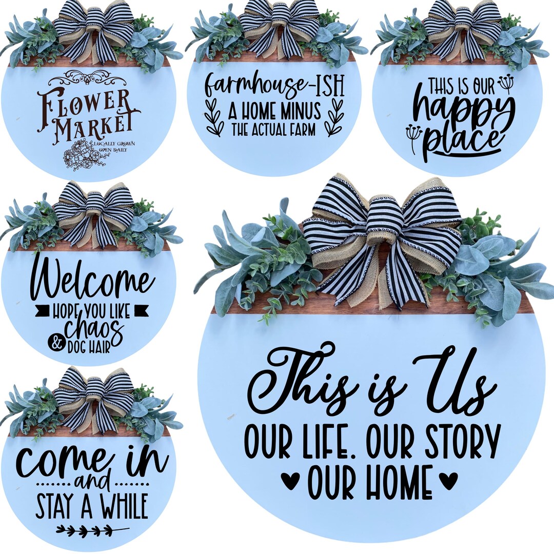 Rustic White Farmhouse Door Hanger Collection – Funny, Sentimental ...
