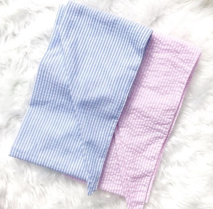 Personalized Baby Sash, Seersucker Monogrammed Sash, Baby Announcement ...