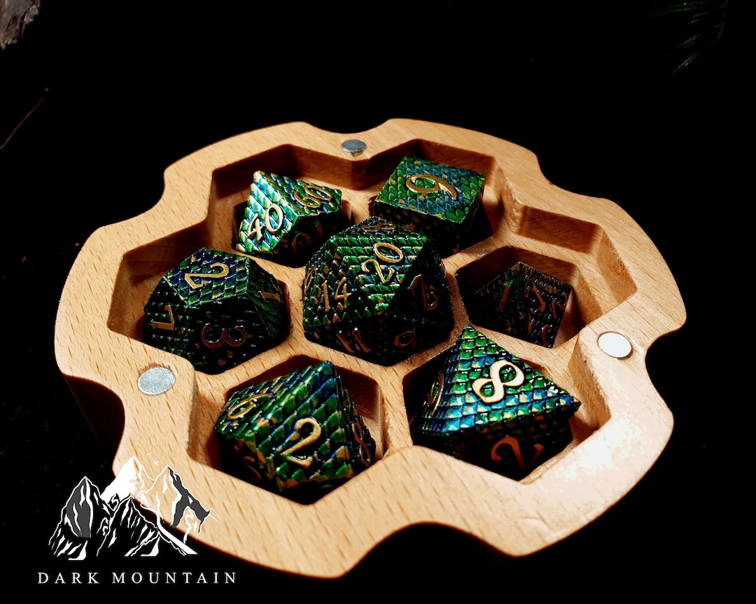Dragon Scale Dice Set / Metal Dice Set for Dungeons and Dragons / Dnd ...