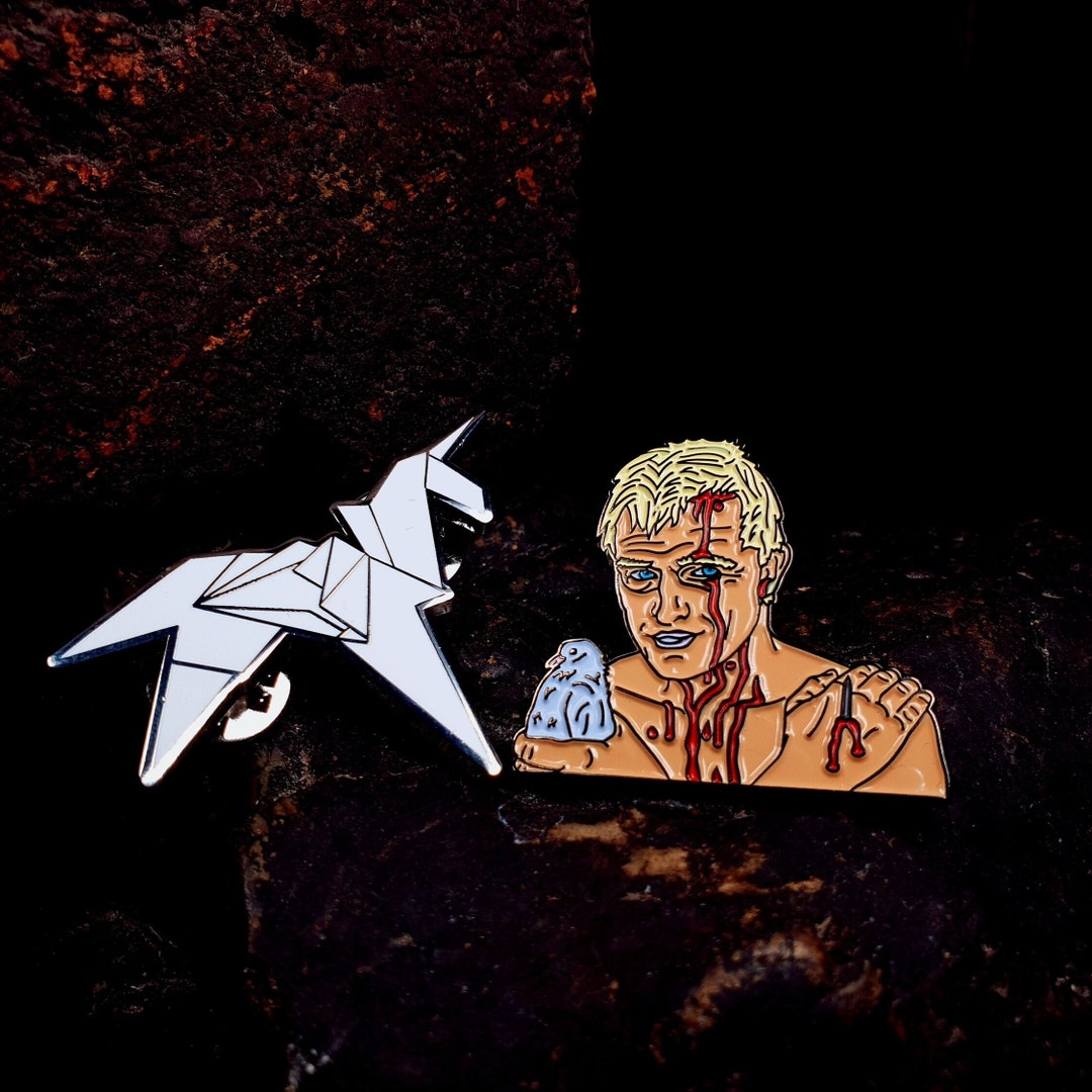 Blade Runner Enamel Pins Gaff Origami Unicorn and Roy Batty With Dove ...