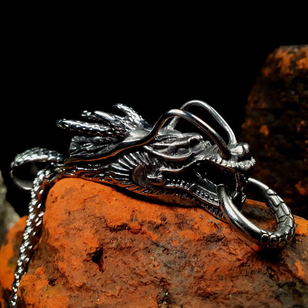 Chinese Dragon Pendant for Men - Etsy
