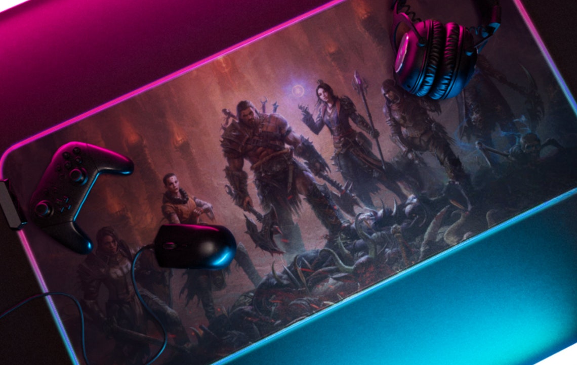 Diablo 4 Gaming Desk Mat Diablo All Character Diablo 4 Mouse - Etsy