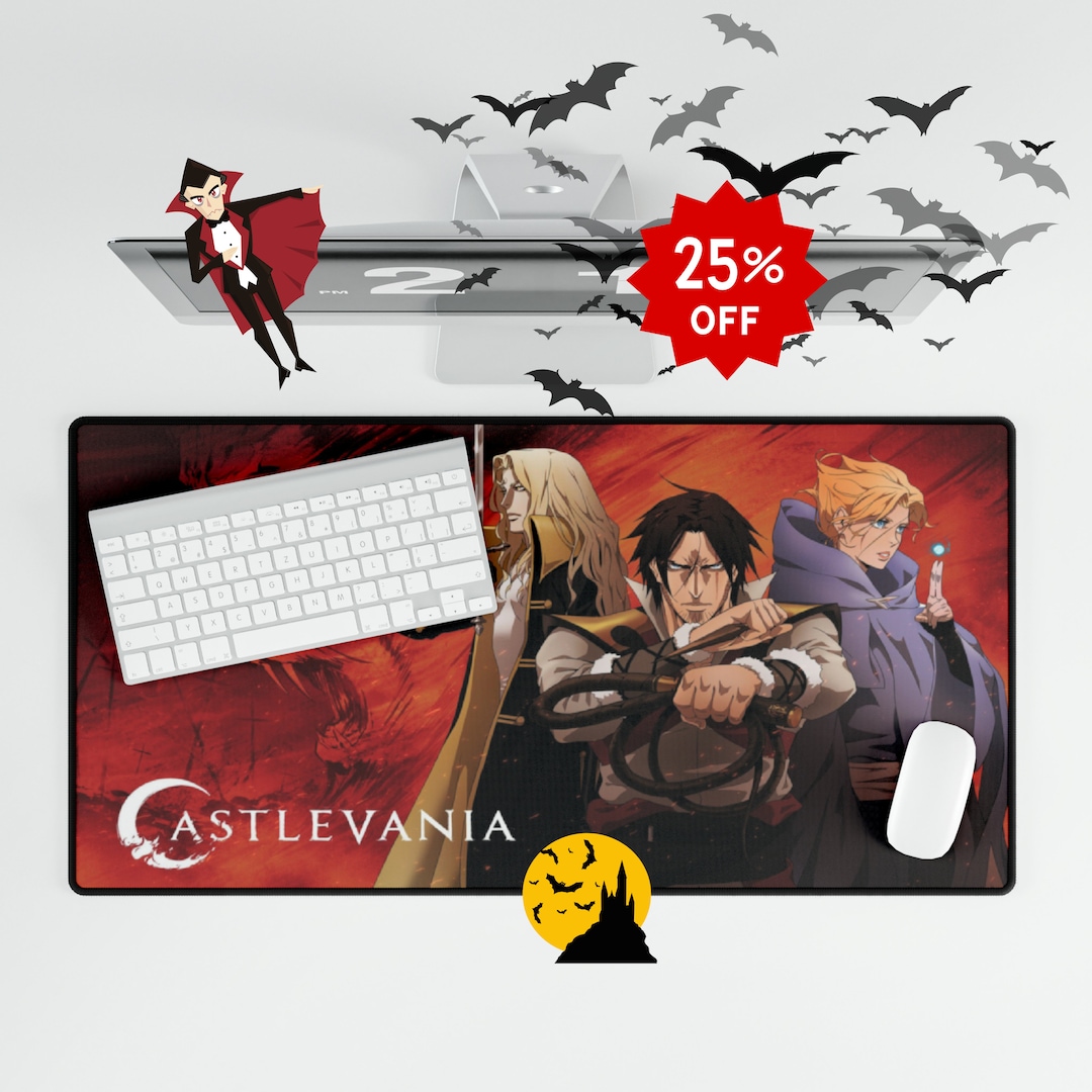 Castlevania Gaming Mouse Pad, Anime Mouse Pad, Dracula, Gsming Desk Mat ...