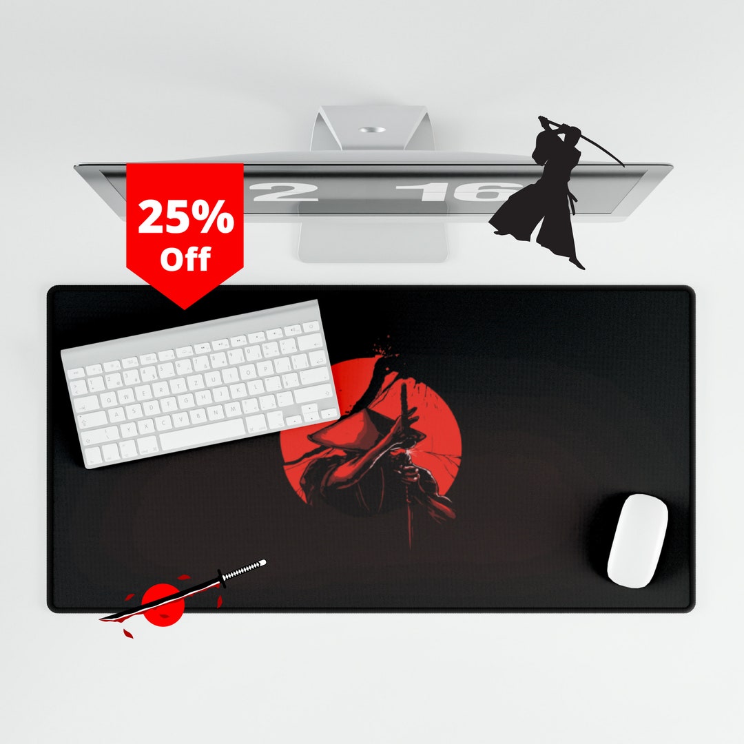 Japanese Desk Mat, Ronin Gaming Mouse Pad, Cute Mouse Pad, Japanese ...
