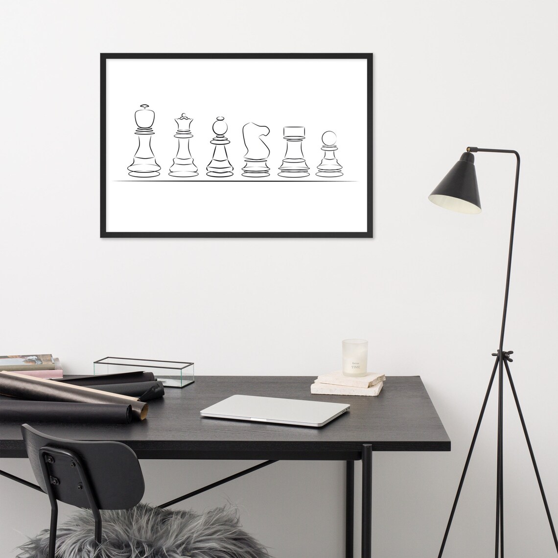 Framed Chess Set Picture - Etsy