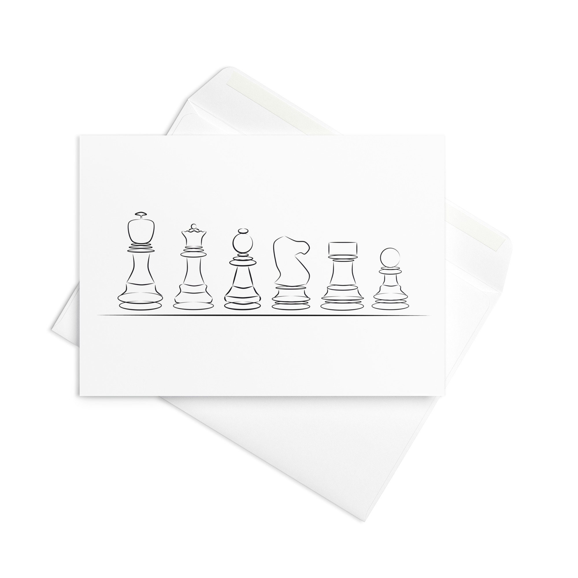Greeting Card | Chess Set | Blank - Etsy