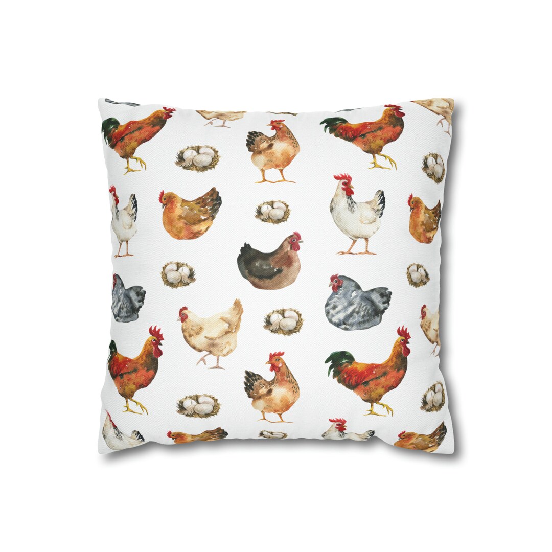 Chicken Cottagecore Aesthetic 14x14 Spun Polyester - Etsy