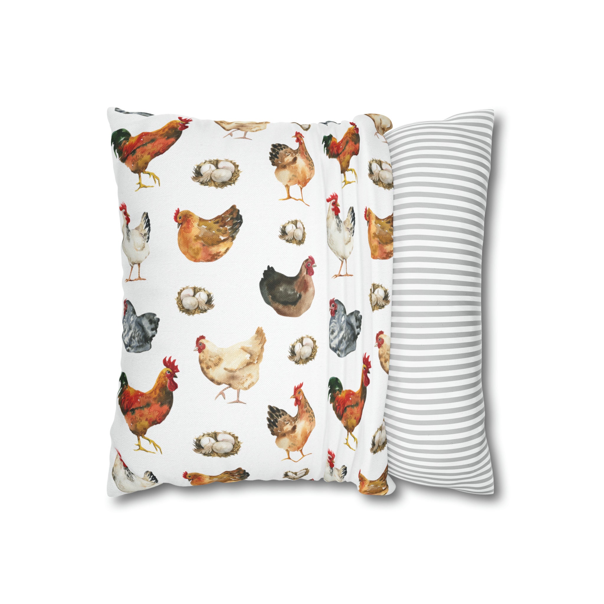 Chicken Cottagecore Aesthetic 14x14 Spun Polyester - Etsy