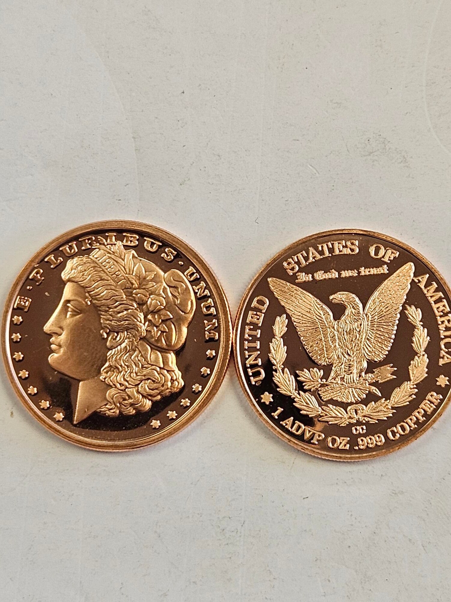 1 Ounce Copper Round .999-morgan Dollar Bullion-pure Copper - Etsy