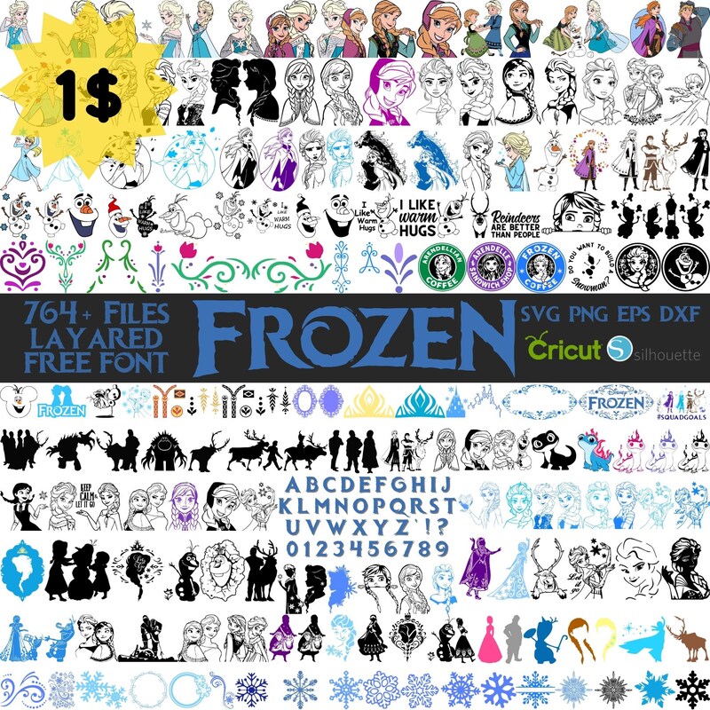 Frozen Font - Etsy