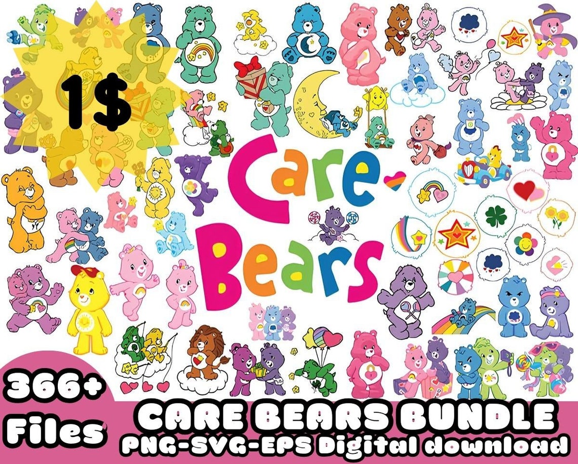 Care Bears SVG Bundle Care Bears Png Care Bears Layered Svg Care Bears ...
