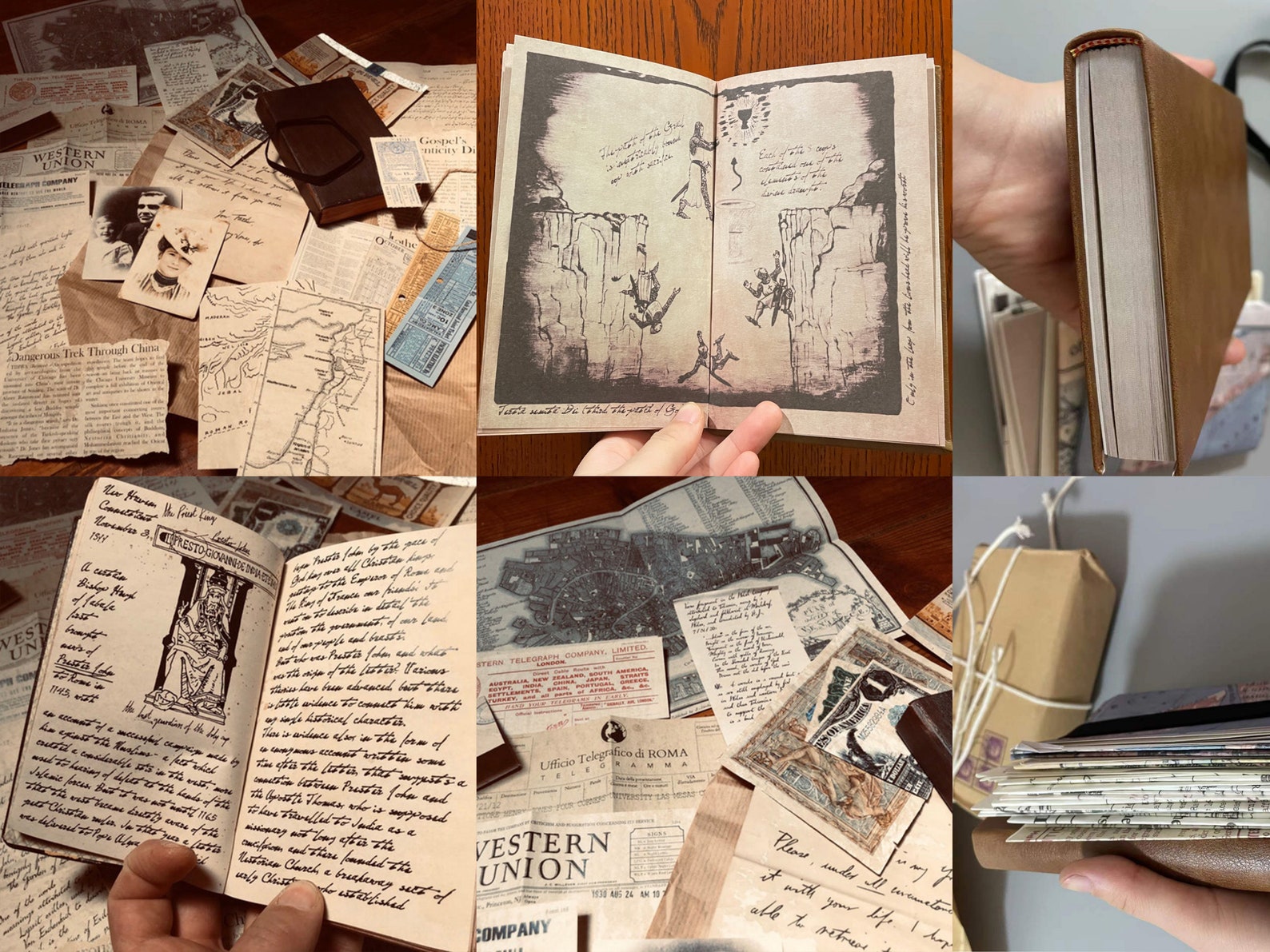 Indiana-jones Grail Diary Prop Diary With Hiddenprecious - Etsy