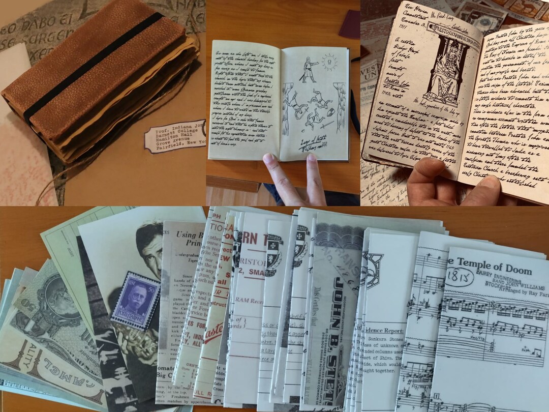 Indiana-jones Grail Diary Prop Diary With Hiddenprecious - Etsy