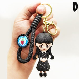 Wednesday Addams Thing Keychain PVC Hand Toy Home Decor Keychain Doll ...