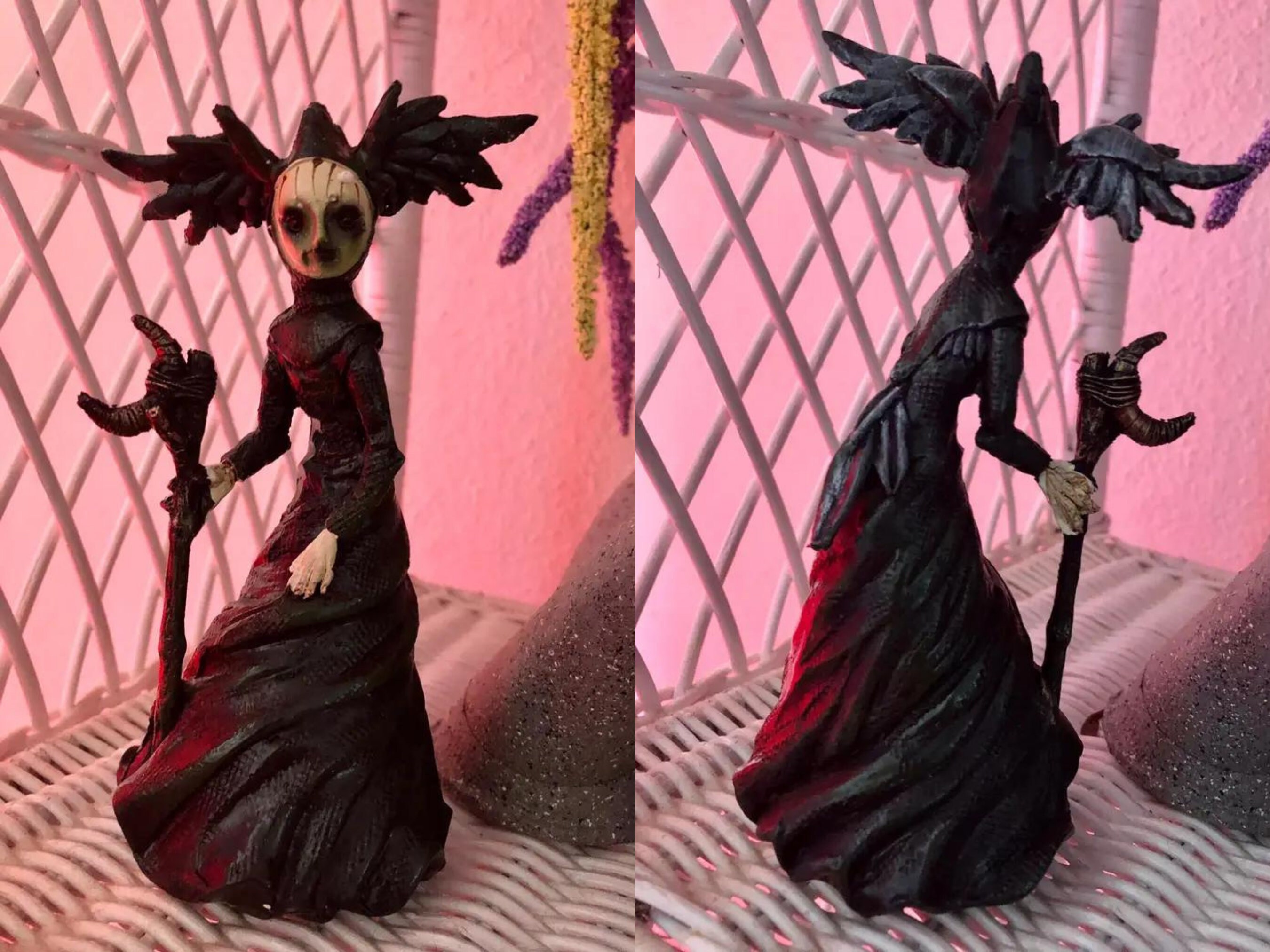 Witch Sculpturehorror Witch Resin Statue Halloween Witch - Etsy