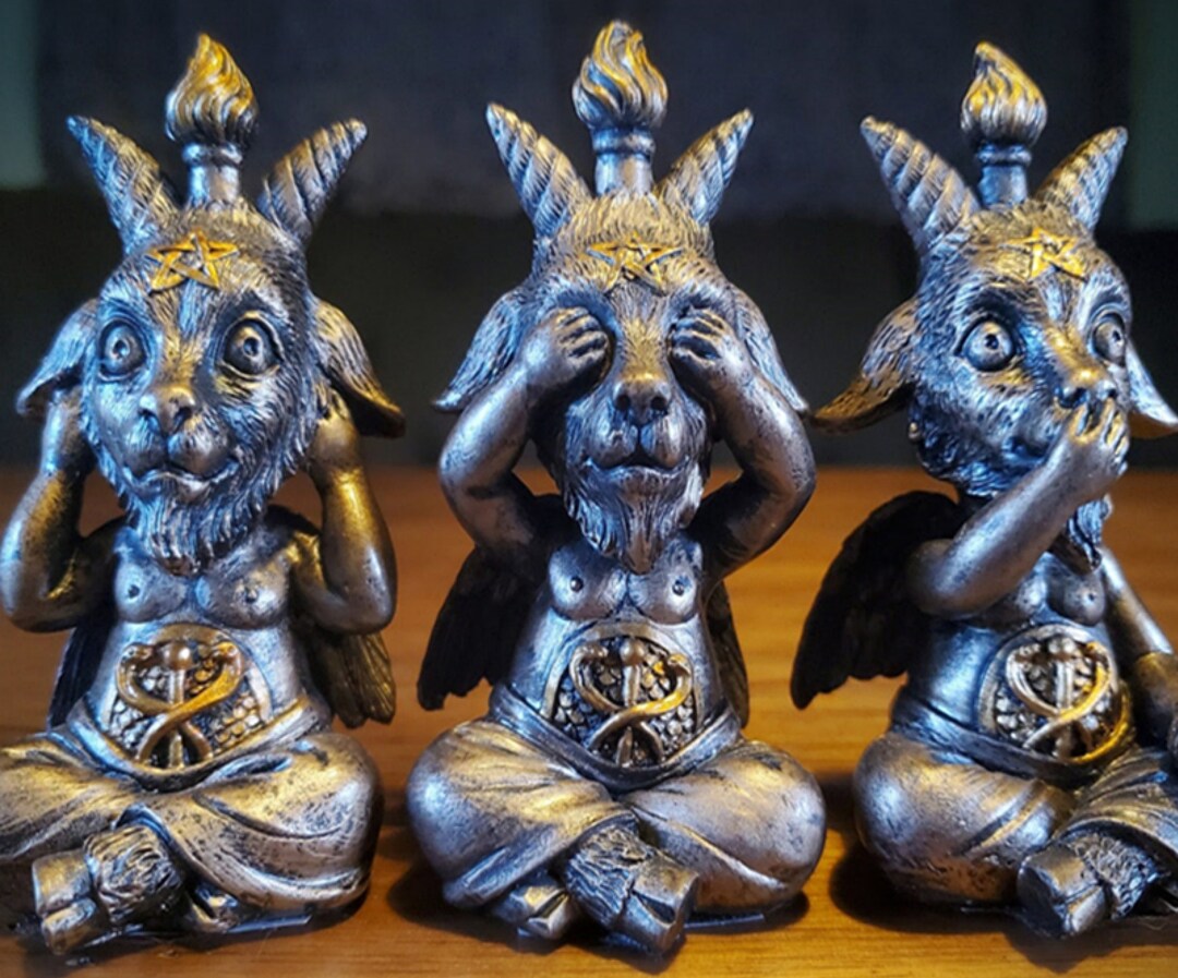 Baphomet Satan Statue Sabbath Goat Head Satan Baphomet Sculpture ...