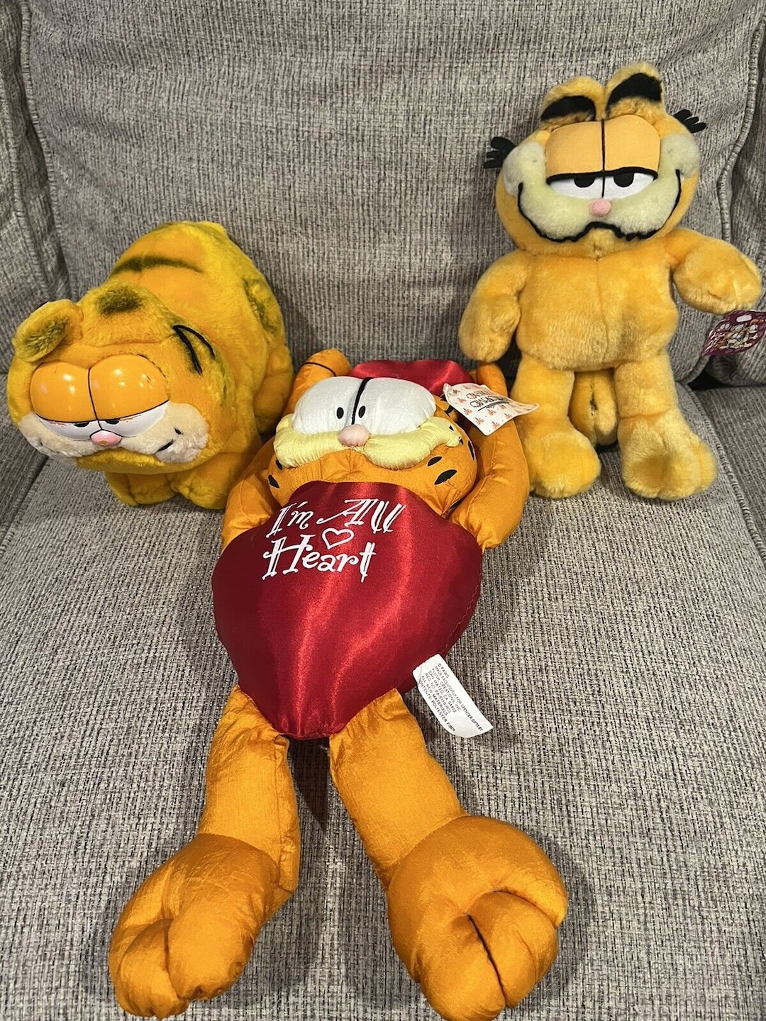 Vintage Garfield Plush Set of 3 Play by Play Paws - Etsy