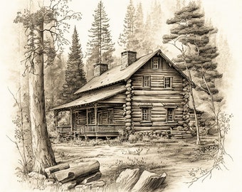 Cozy Rustic Log Cabin in the Middle of the Woods Picture - Etsy
