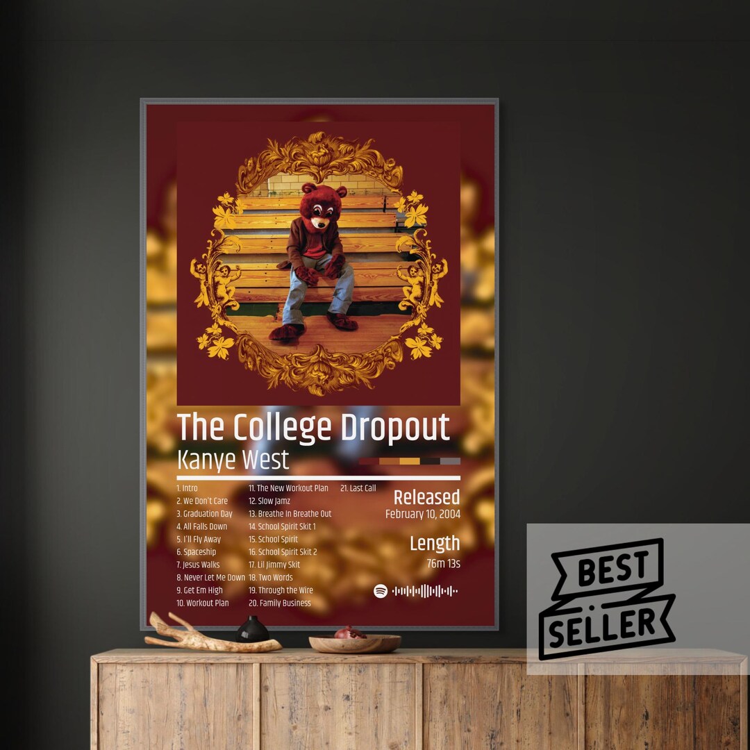 College Dropout Kanye West Poster College Dropout Album Cover Posters ...