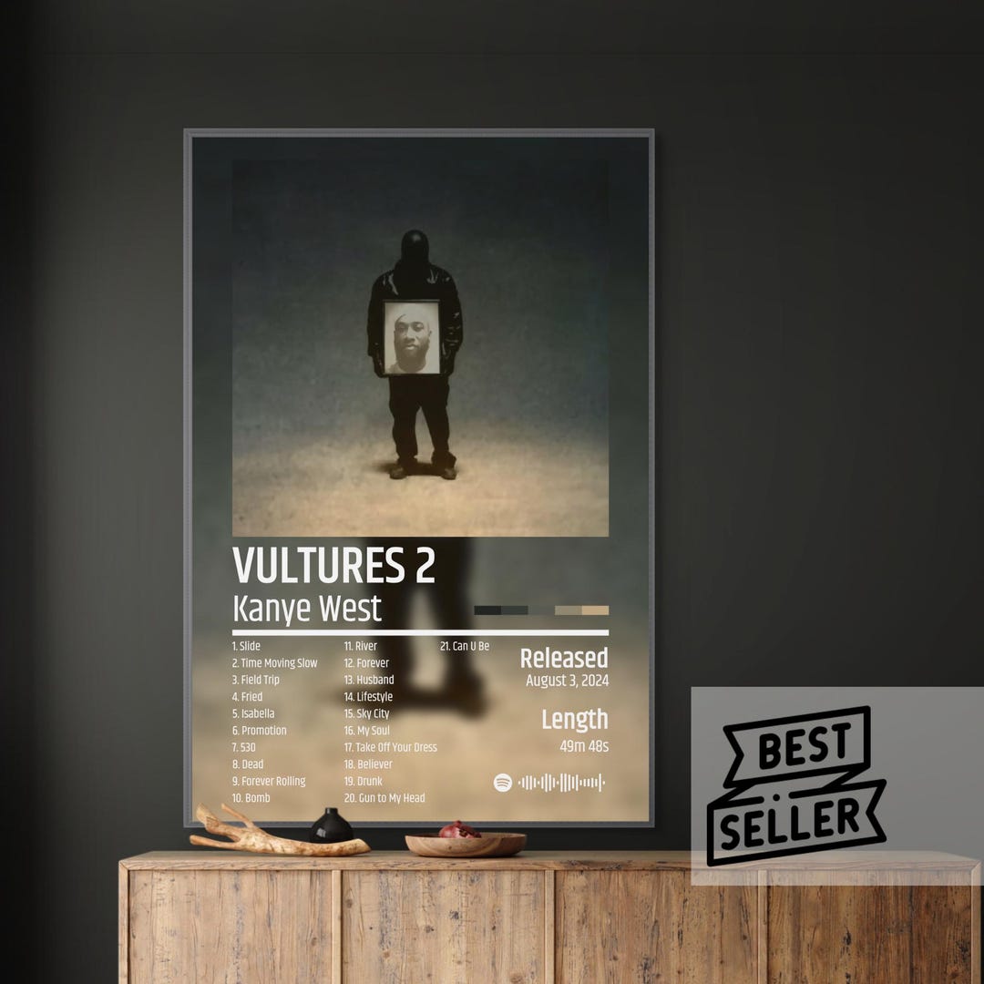 Vultures Kanye West Poster Vultures 2 Poster Kanye West Fan Gift for Ye ...