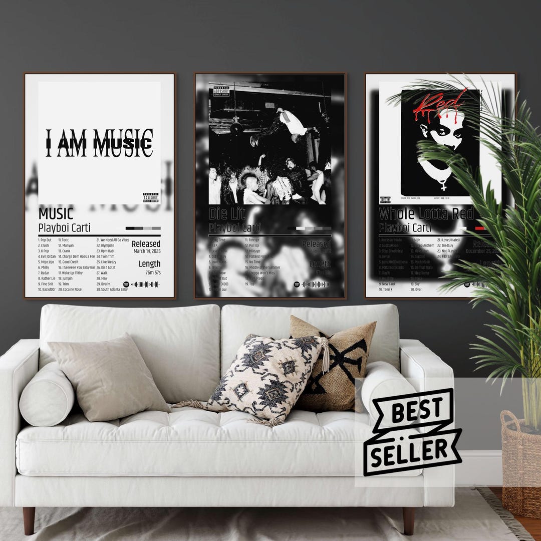 Playboi Carti Posters Carti Fan Gift Whole Lotta Red Playboi Carti ...