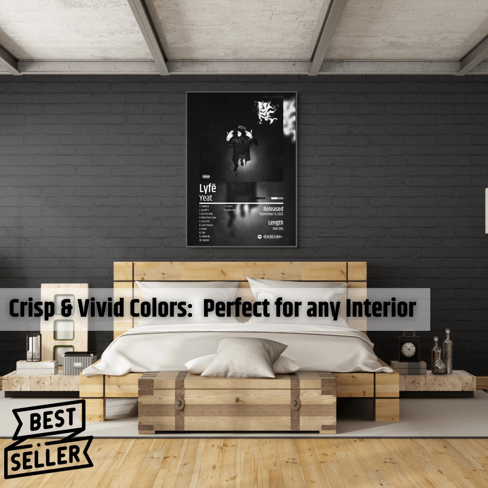 Lyfe Yeat Album Cover Poster Yeat Fan Gift Music Fan Poster Hiphop Gifts Yeat Lyfe Poster Rap ...