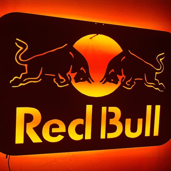 Red Bull Wall Sign - Etsy