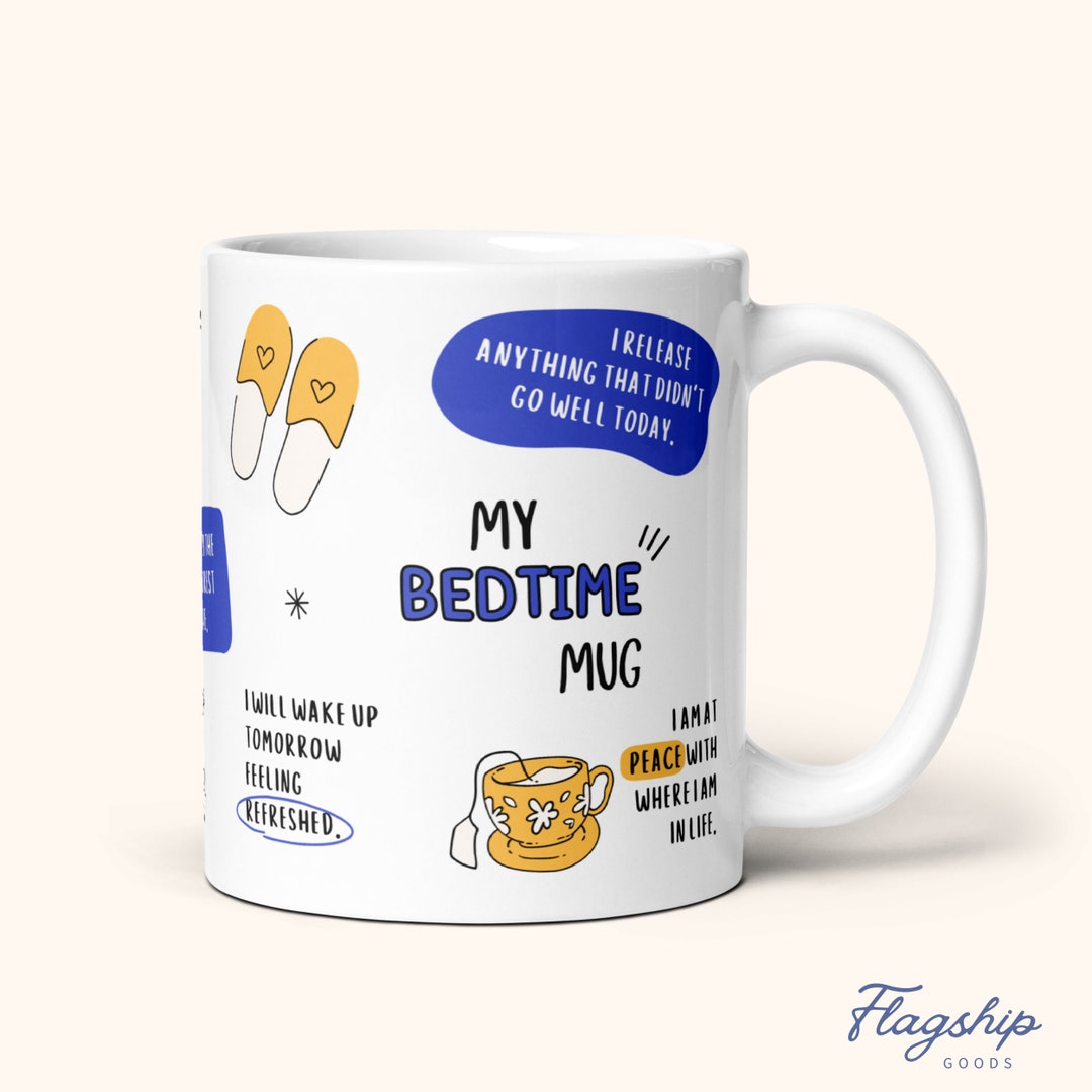 My Bedtime Affirmations Mug Nighttime Mental Health Inspirational ...